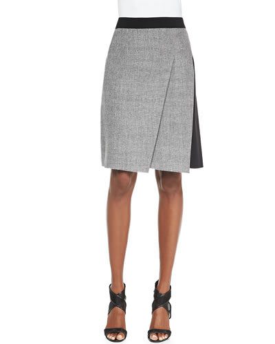 Work It: Diagonal-Pleat Combo Skirt | The Corporate Sister